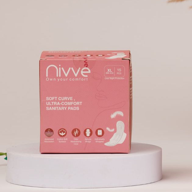 Soft Curve Ultra Comfort Sanitary Pads (Pack of Six) – Nivve Wellness ...